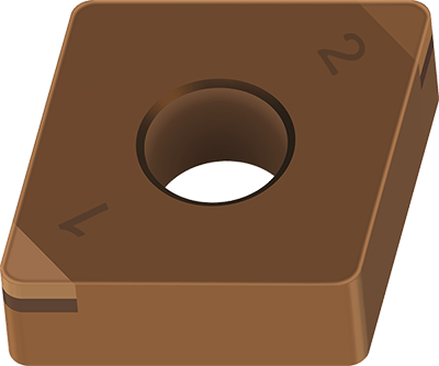 CNGA120412TM-MW2 WBH10C Turning Insert CBN – Negative rhombic 80°